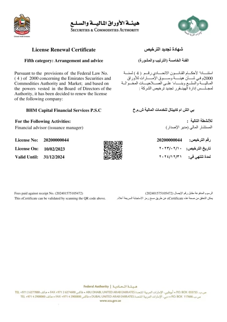 Licenses – BHM Capital